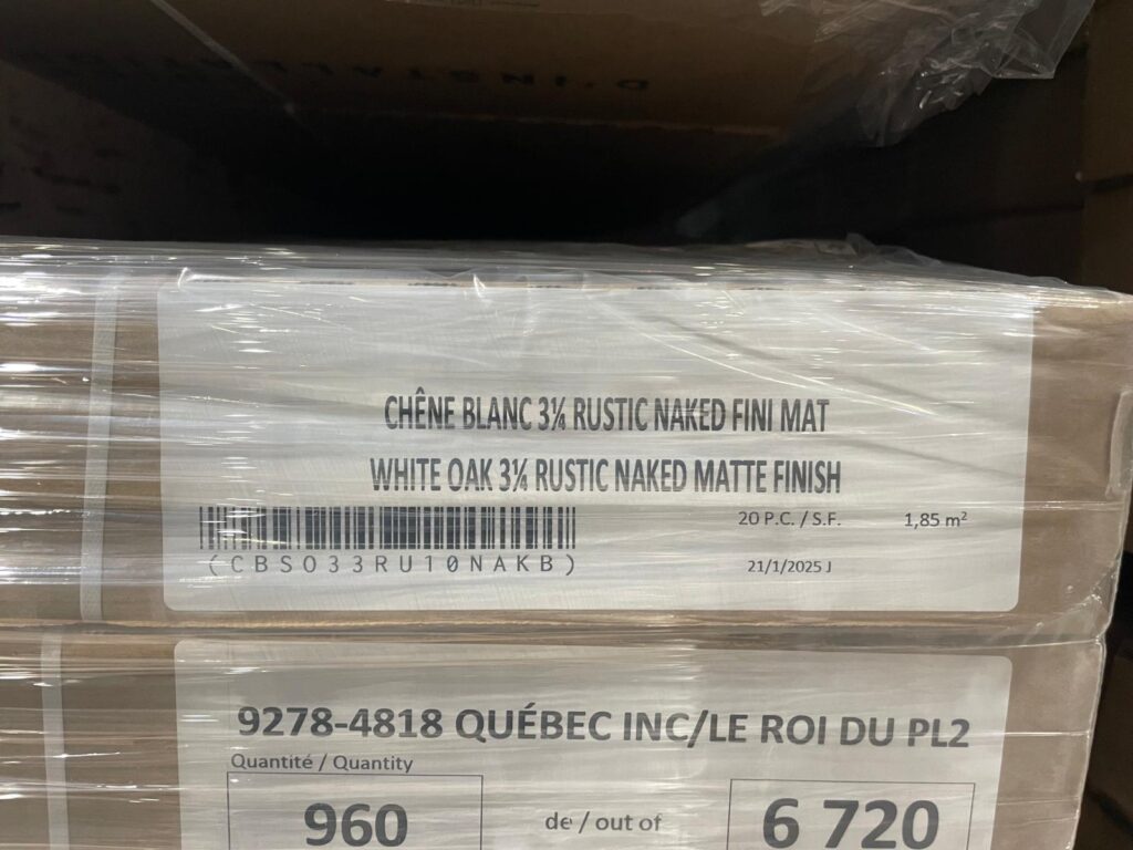 Hardwood - Canadian White Oak - 3 1/4 x 3/4" - Rustic Mat Finish ...
