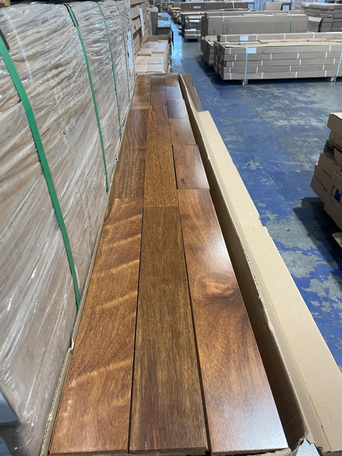 Hardwood - Sucupira - Brazilian Chestnut - 3 1/4 x 3/4" - Preta - Satin ...